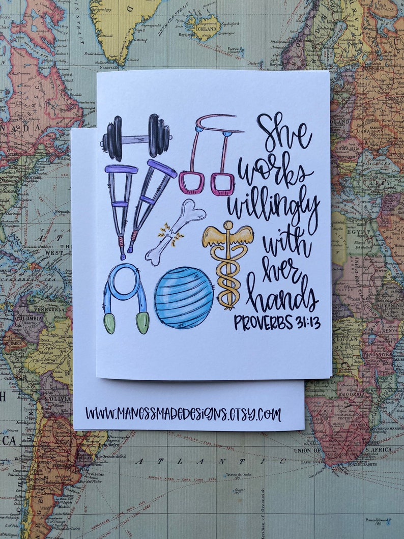 Physical Therapist Appreciation Card 5x7 Greeting Card Etsy