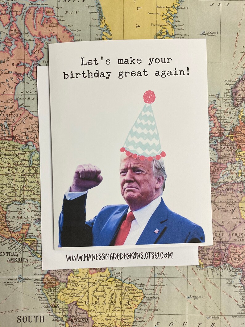 Trump Happy Birthday Day Card -5x7 Greeting Card - Etsy