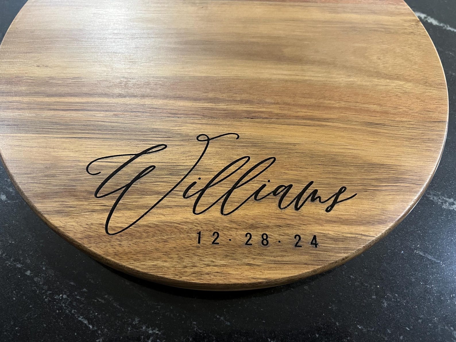 Personalized Lazy Susan | Rotating Board | Engraved Cutting Board ...