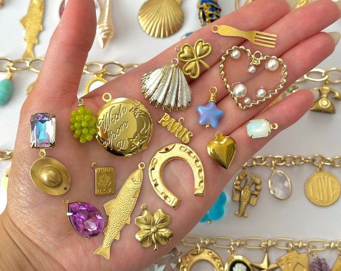 Collares con charms - Etsy España