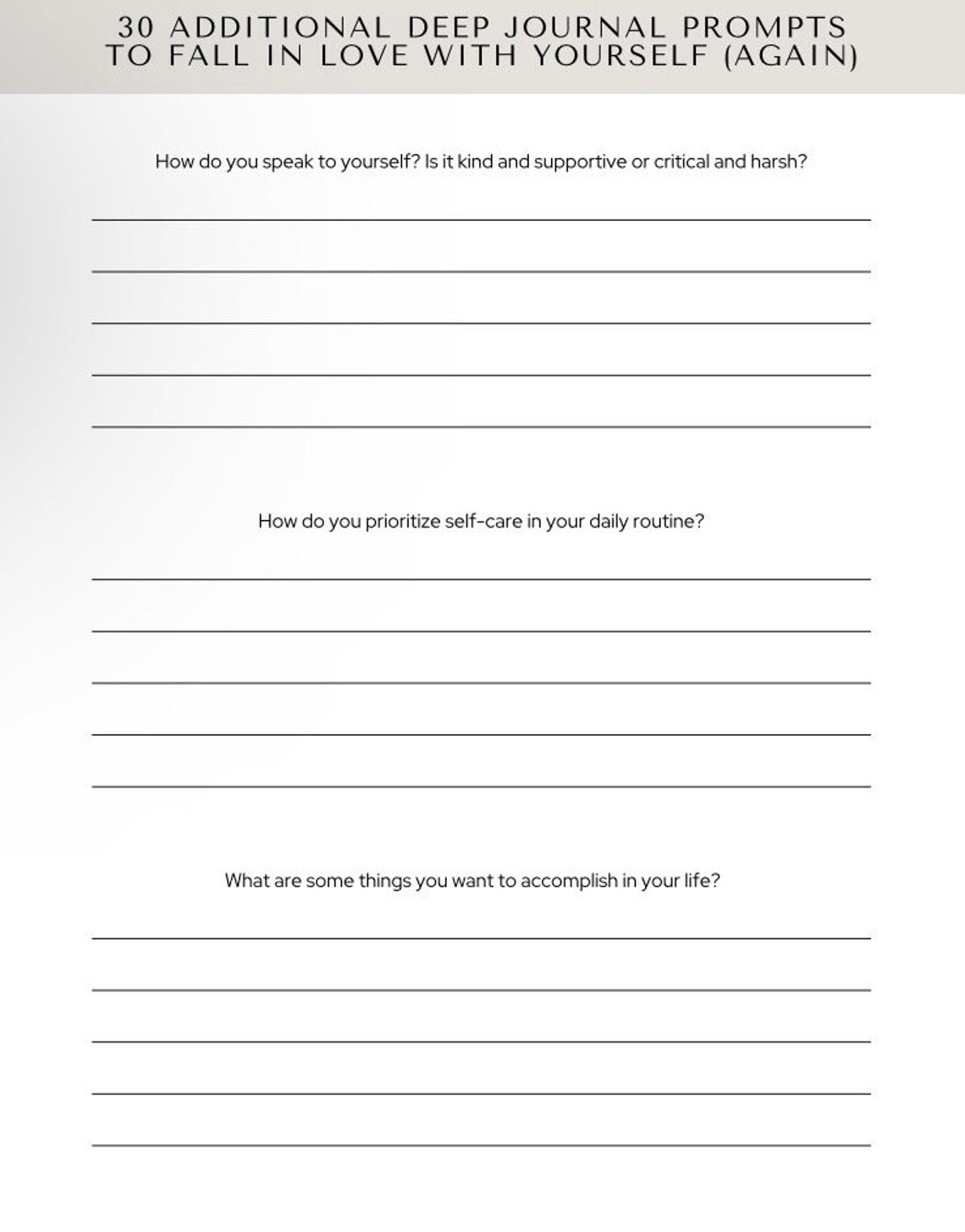 Self Love Workbook - Etsy