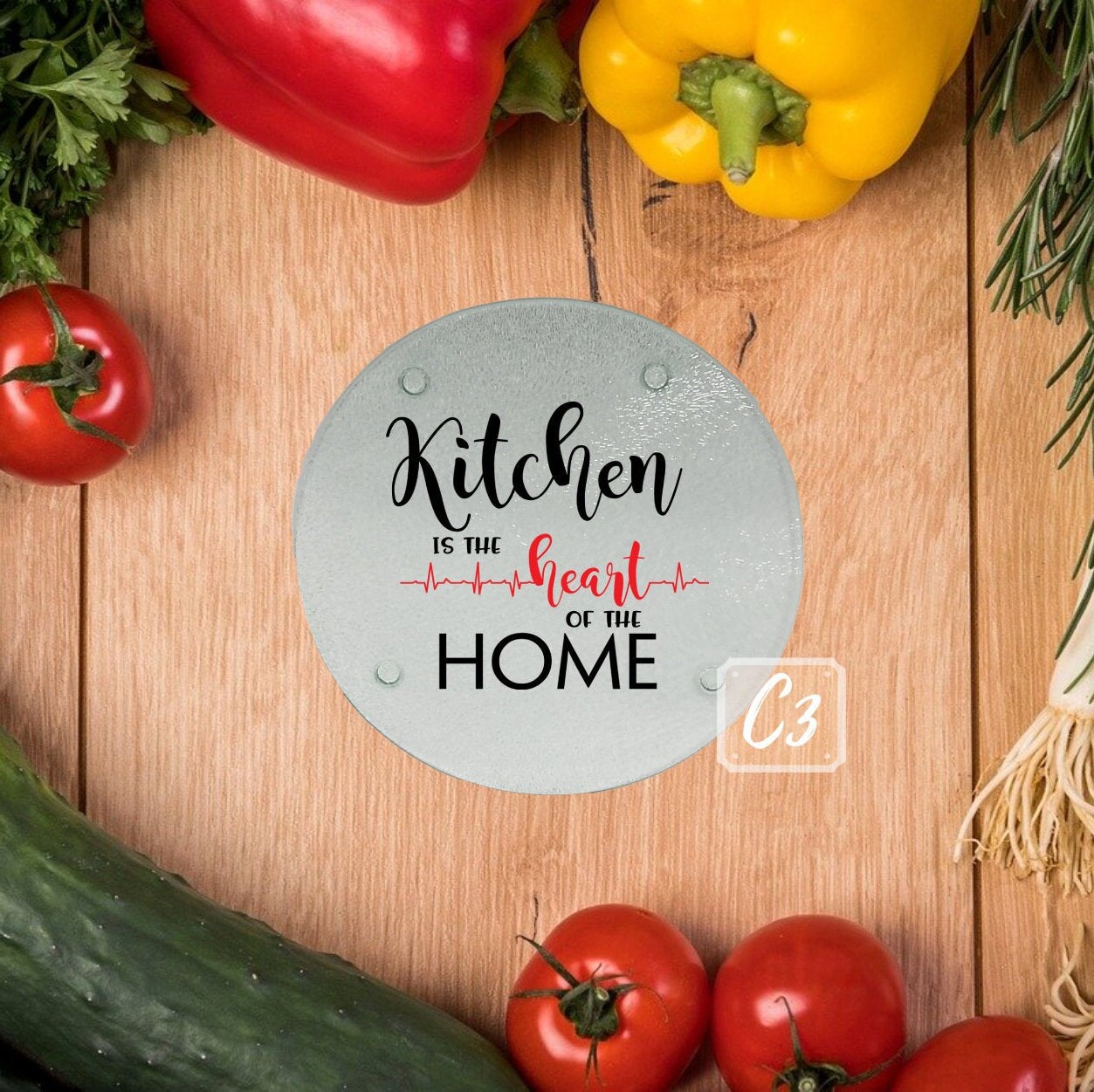 Glass Cutting Board/Kitchen Decor/Glass Trivet | Etsy