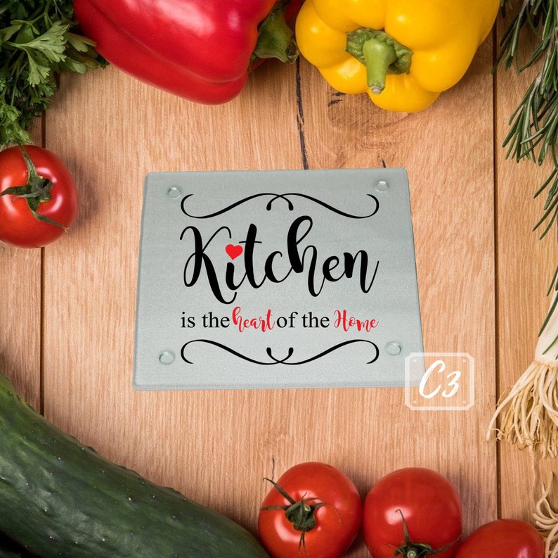 Glass Cutting Board/kitchen Decor/glass Trivet - Etsy