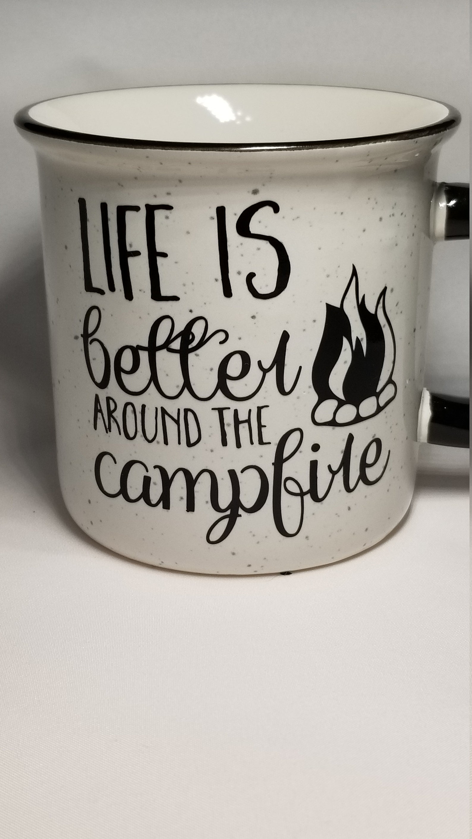 Stoneware Mug/campfire Mug/hand Lettered Coffee Mug - Etsy