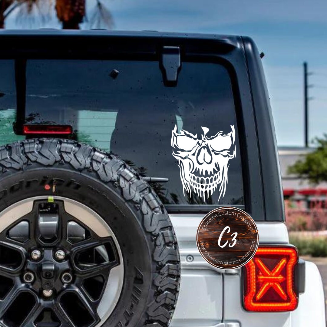 Skull Decal/car Decal/vinyl Decal - Etsy