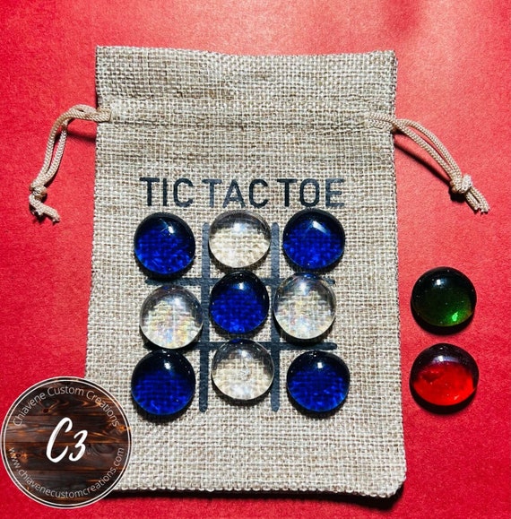 Personalized Tic Tac Toe Travel Game Burlap Bag With - Etsy