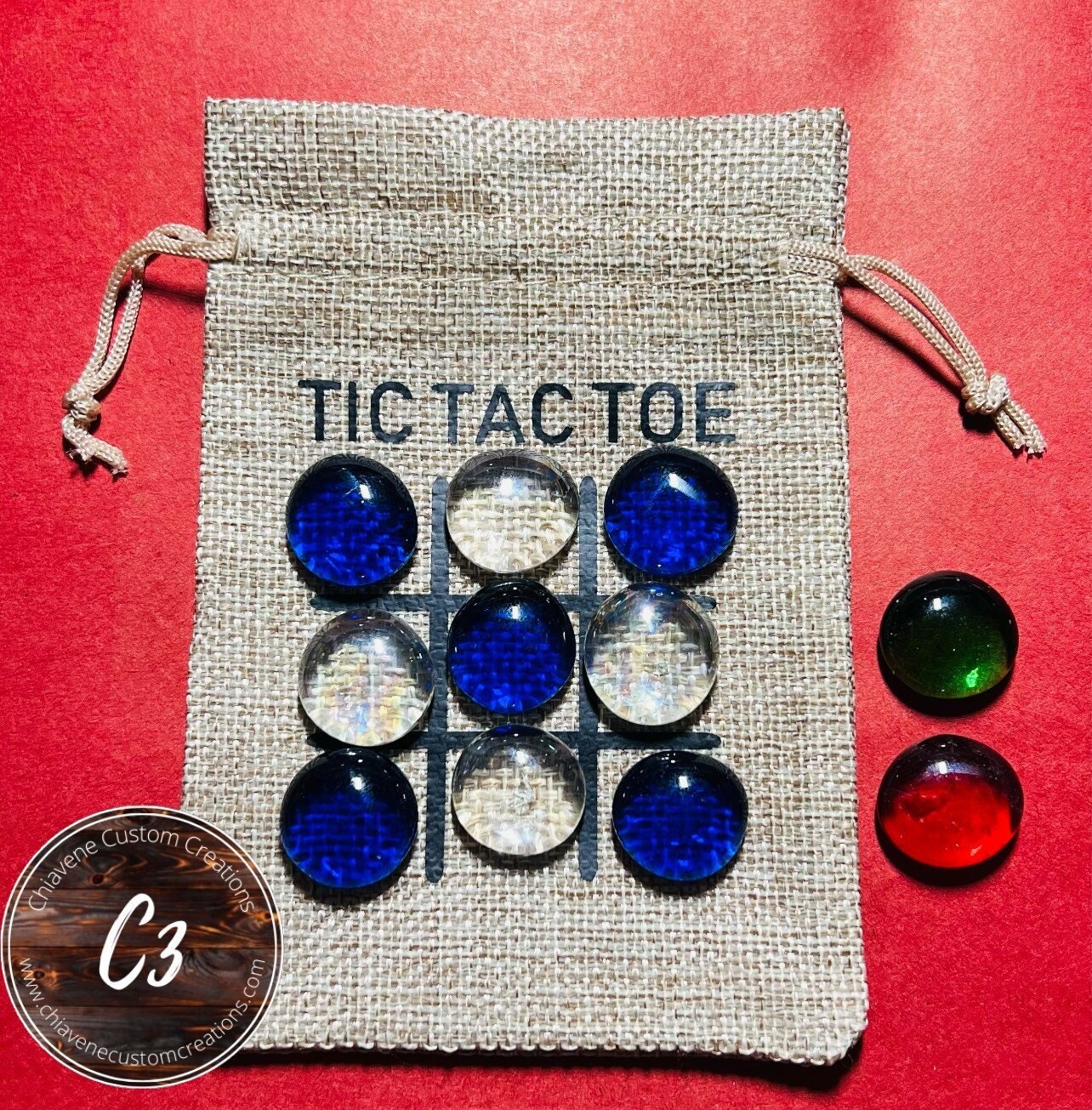 Personalized Tic Tac Toe Travel Game, Burlap Bag With Drawstring, Games ...