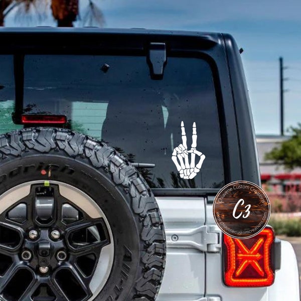 Skeleton Hand Decal - Etsy