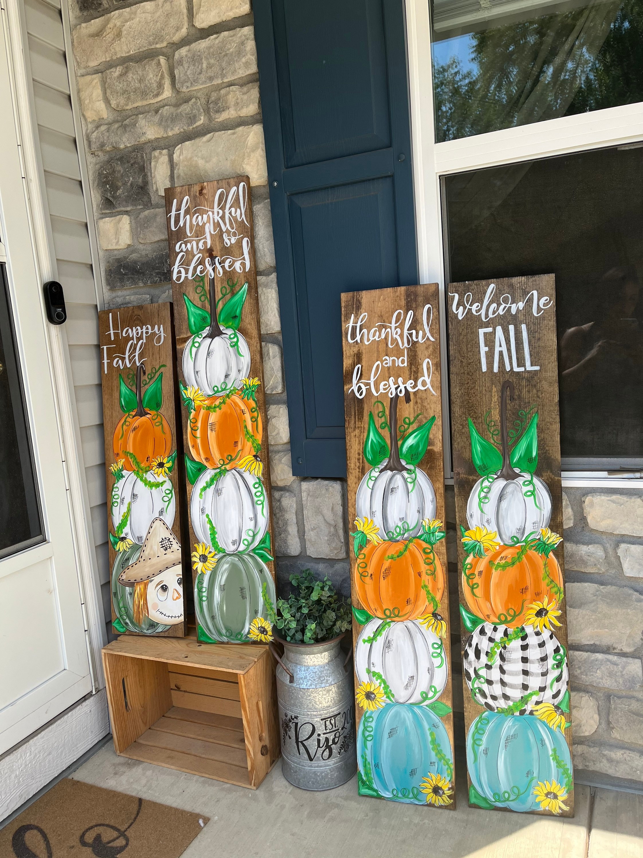 Pumpkins Fall Front Door Decorations