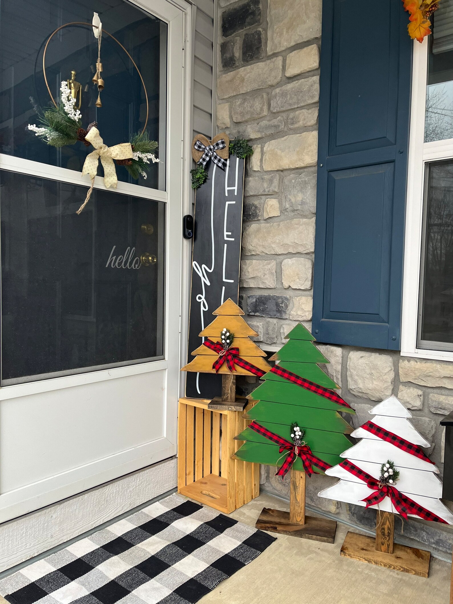 Rustic Wooden Christmas Trees | Porch Wood Tree | Large Christmas Yard ...