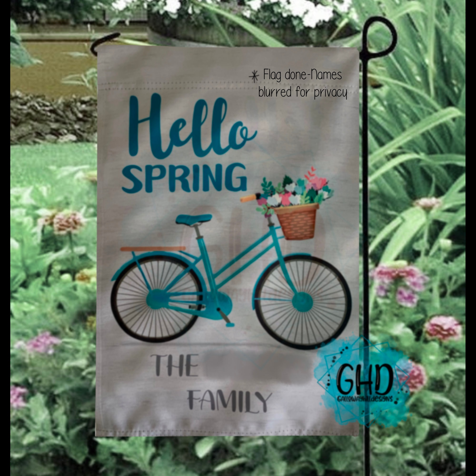 Hello Spring Garden Flag/ free Shipping/ Yard Art/ - Etsy Singapore
