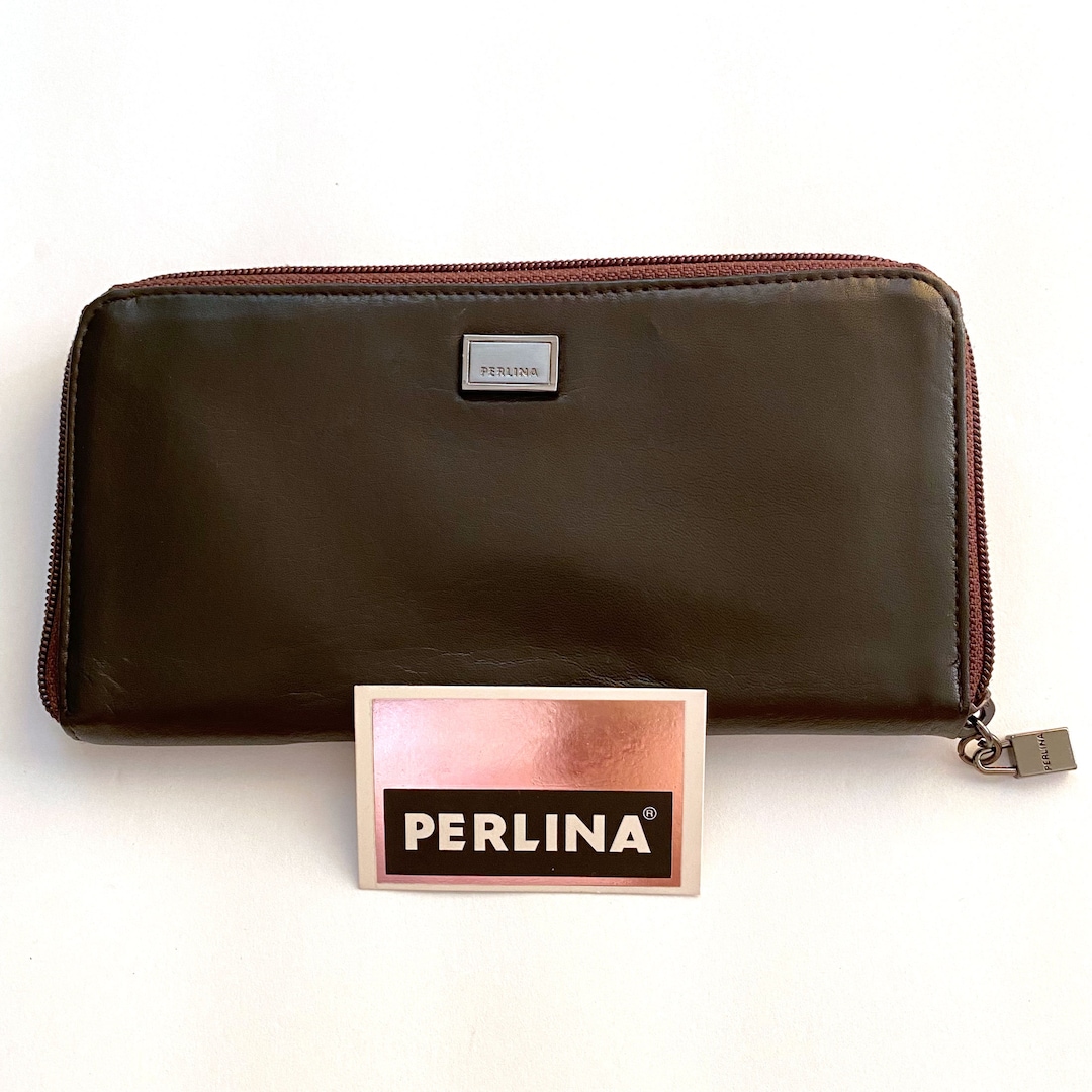 Vintage Perlina Large Leather Wallet Women's Wallet - Etsy