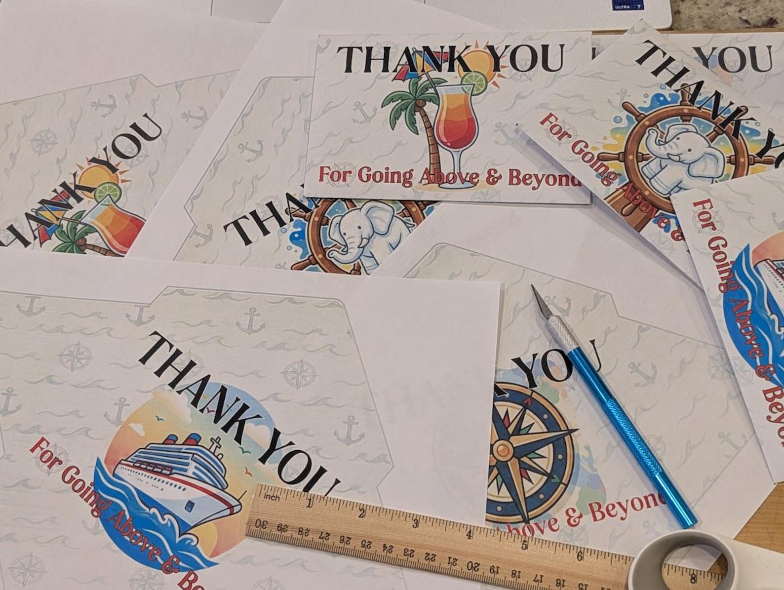 Cruise Tip Thank You Envelopes — Printable Crew Gratuity Cards for Room ...