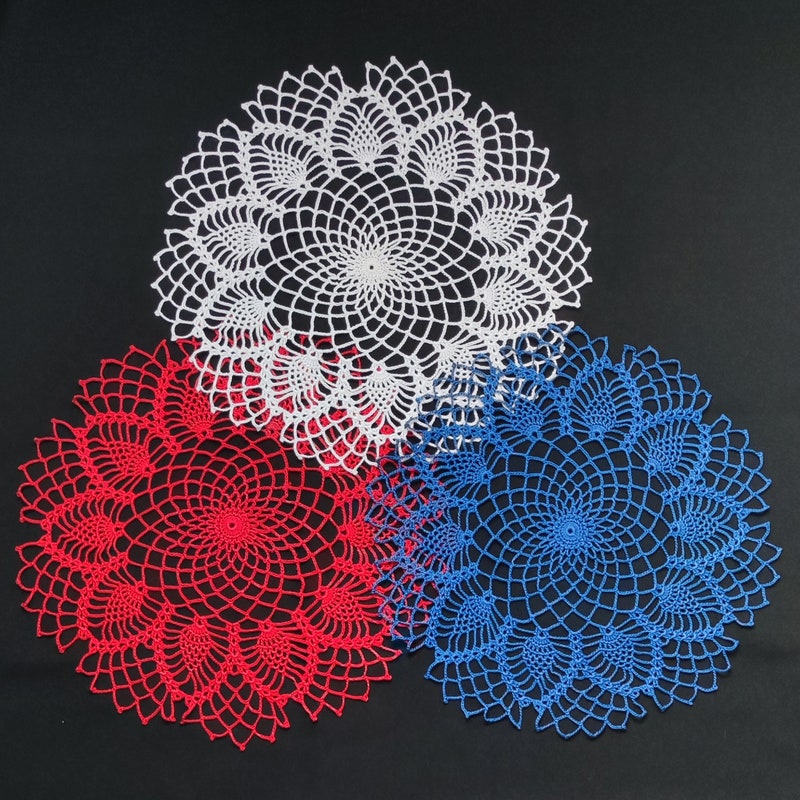 Red Doilies - Etsy