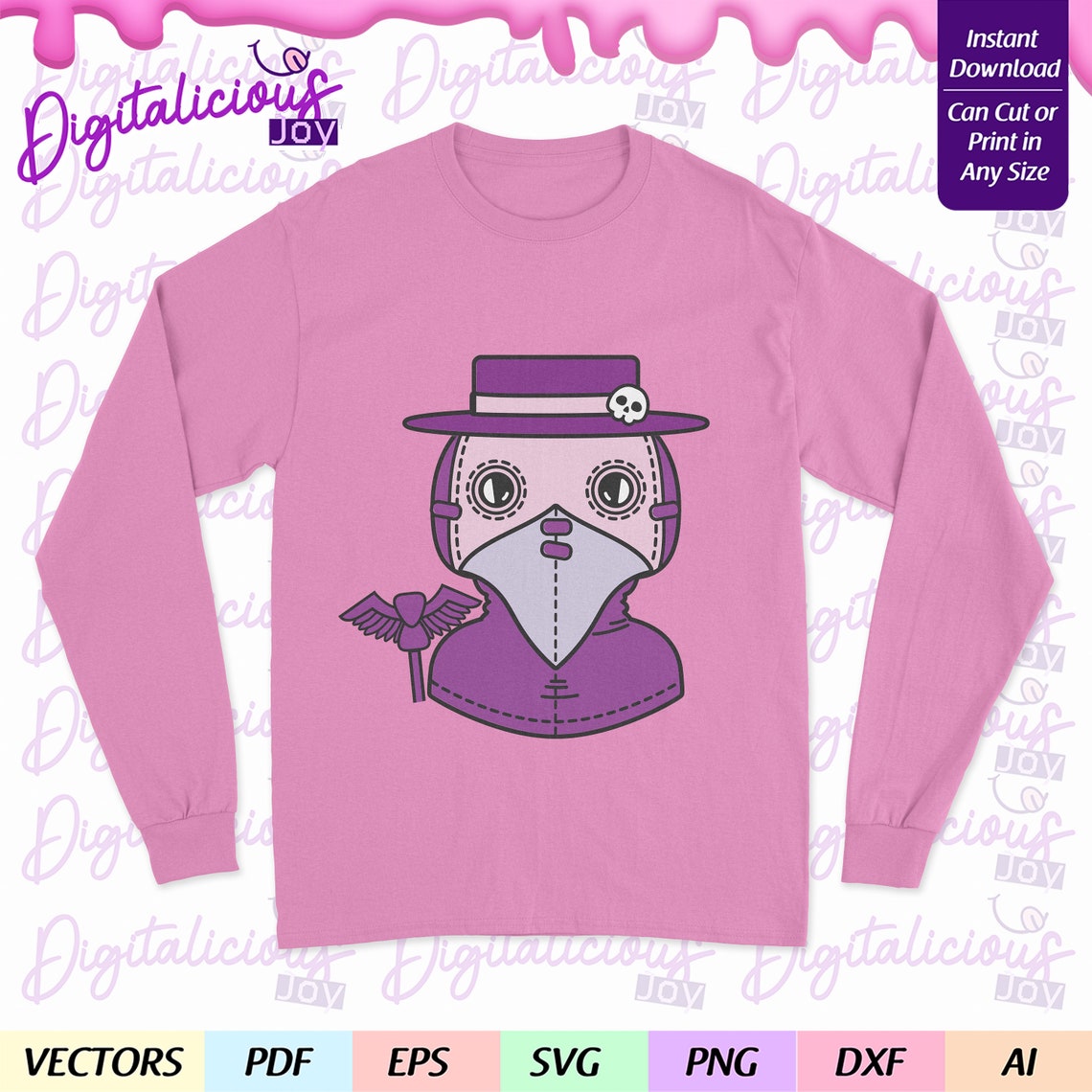 Plague Doctor Cute Svg Dxf Eps Pdf Vector | Etsy