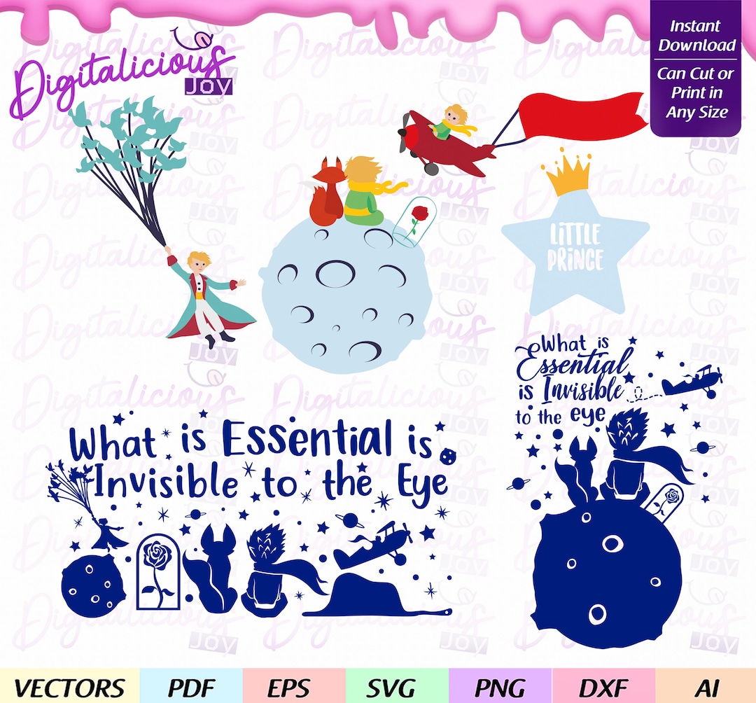 Little Prince SVG Bundle: Essential Silhouette, Cricut Cut Files - Etsy