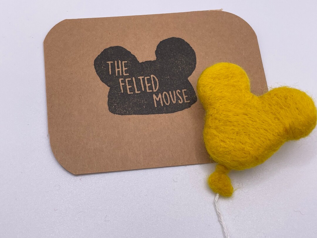 Disneys Mickey Mouse Inspired Needle Felted Balloon Brooch Pin Badge ...