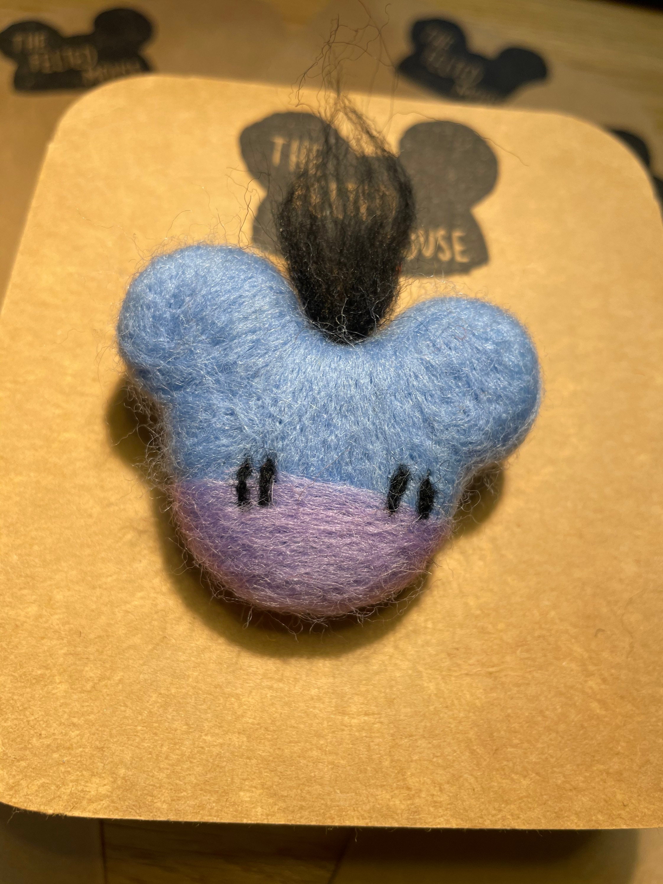 Handmade Eeyore Needle felted Pin Brooch Badge Gift | Etsy