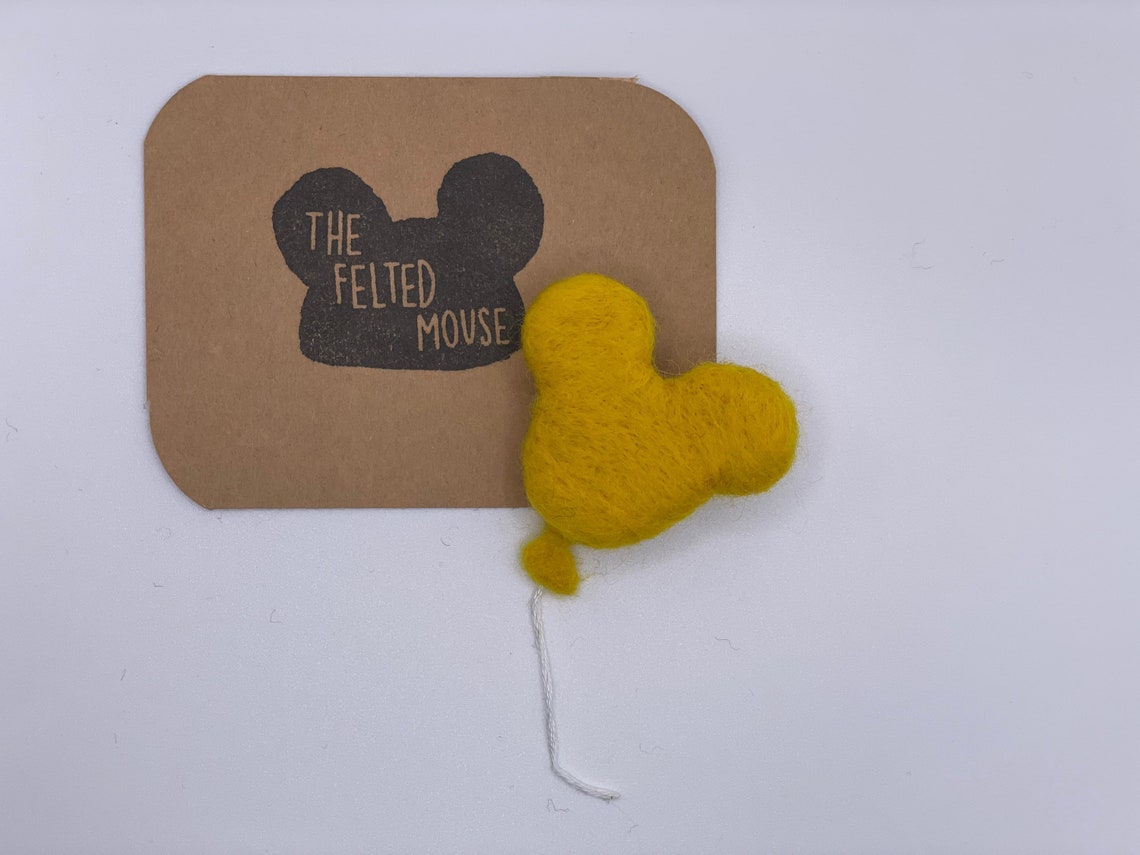Disneys Mickey Mouse Inspired Needle Felted Balloon Brooch | Etsy