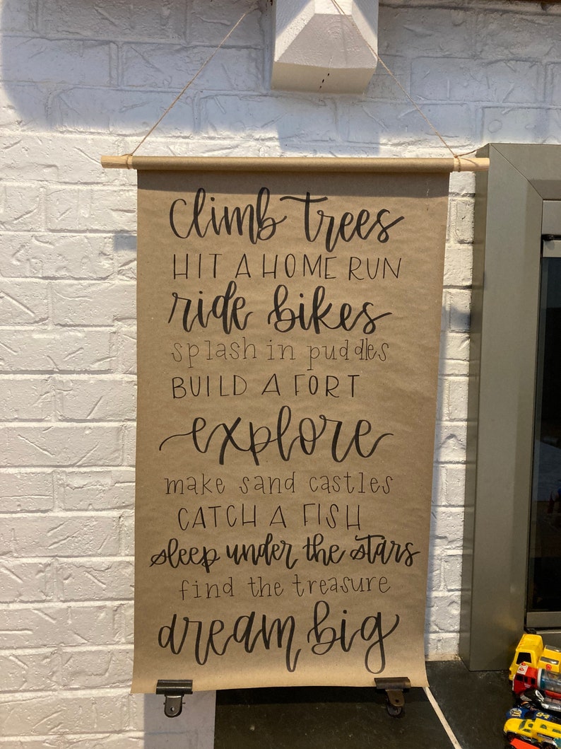 Hanging Kraft Paper Sign - Etsy