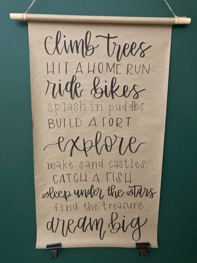 Hanging Kraft Paper Sign - Etsy