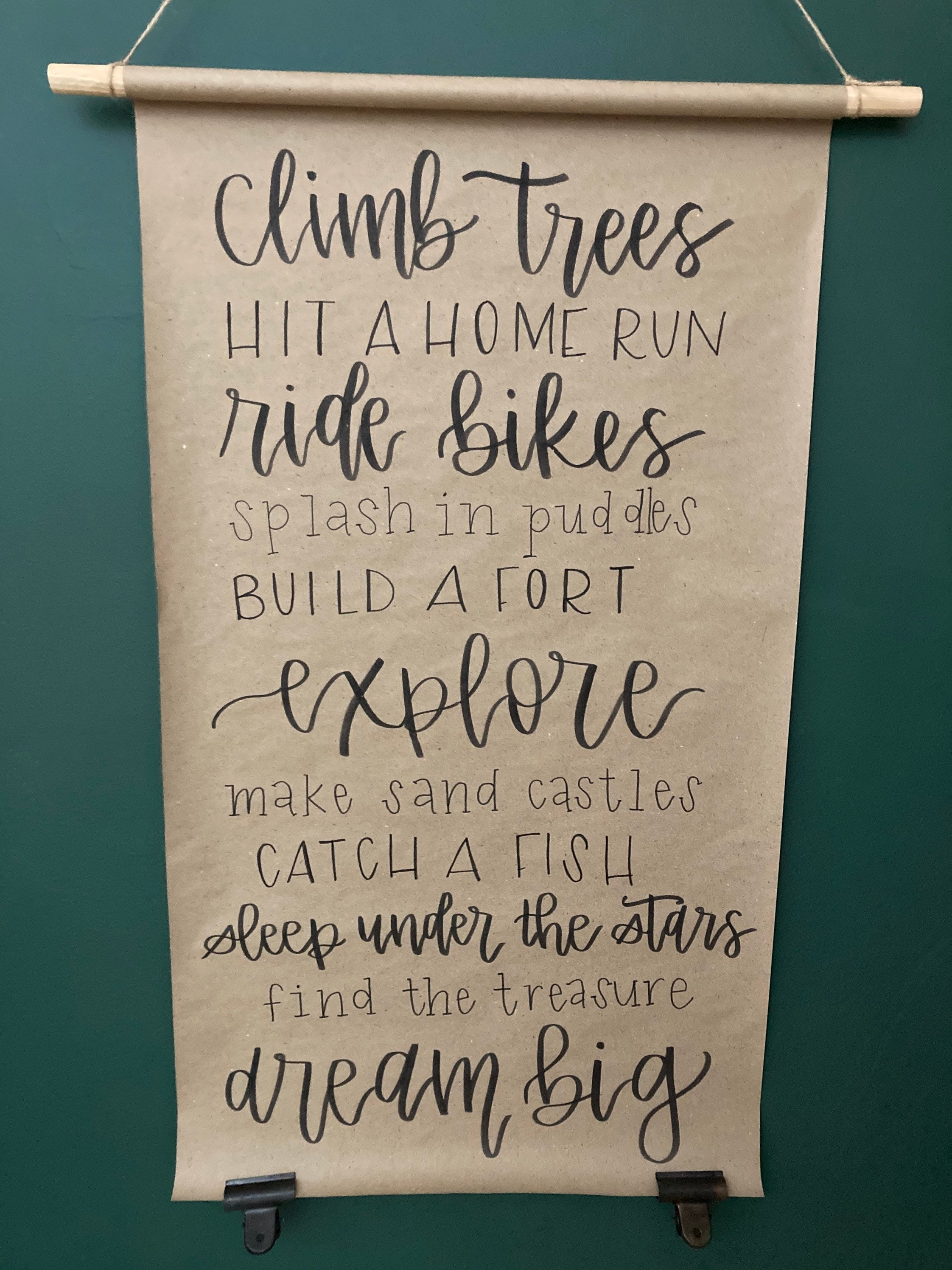 Hanging Kraft Paper Sign - Etsy