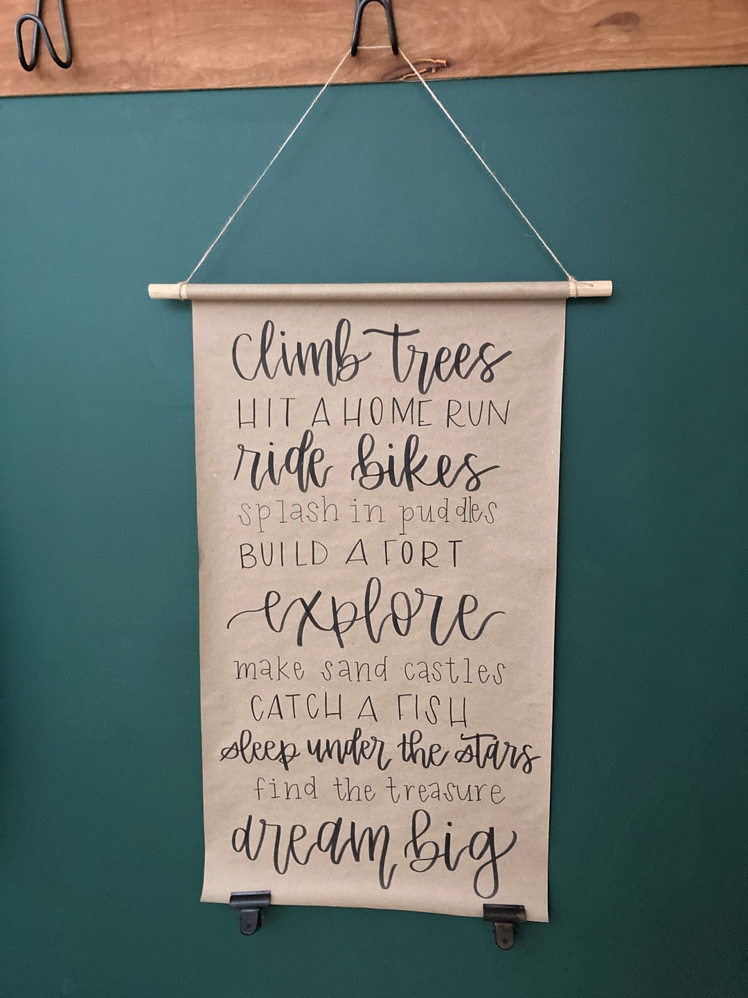 Hanging Kraft Paper Sign - Etsy