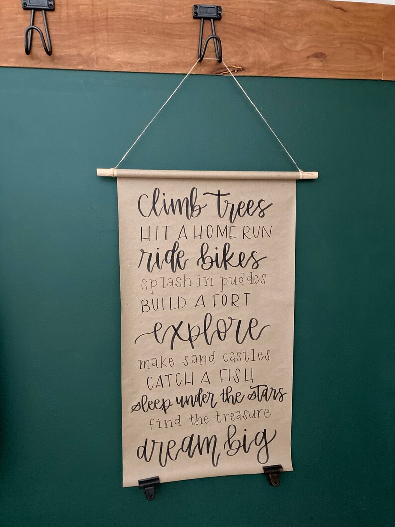 Hanging Kraft Paper Sign - Etsy