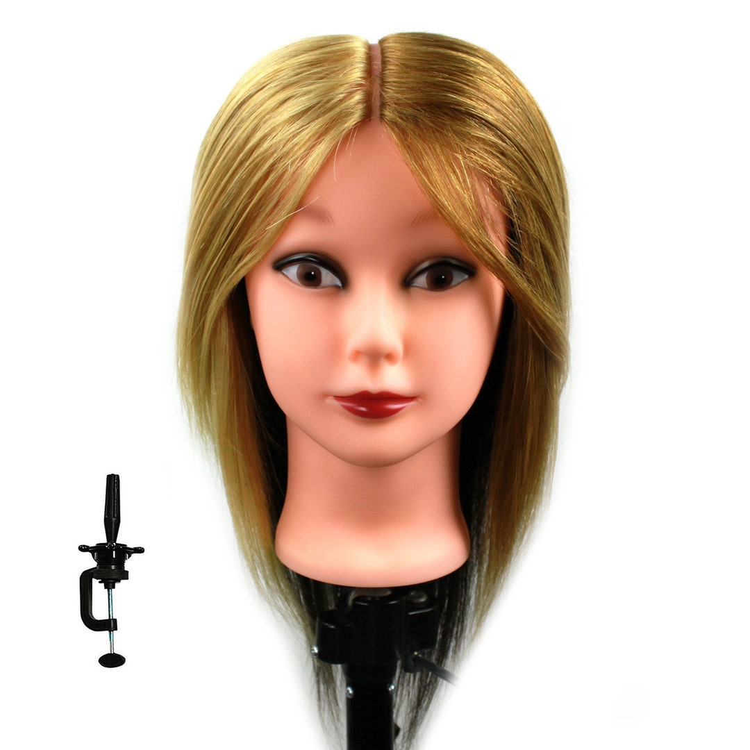 Cosmetology Hairdresser Mannequin Head 4 Section Color Human Hair ...