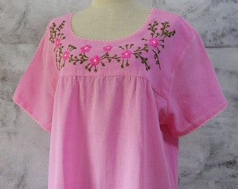 Pink Peasant Blouse - Etsy