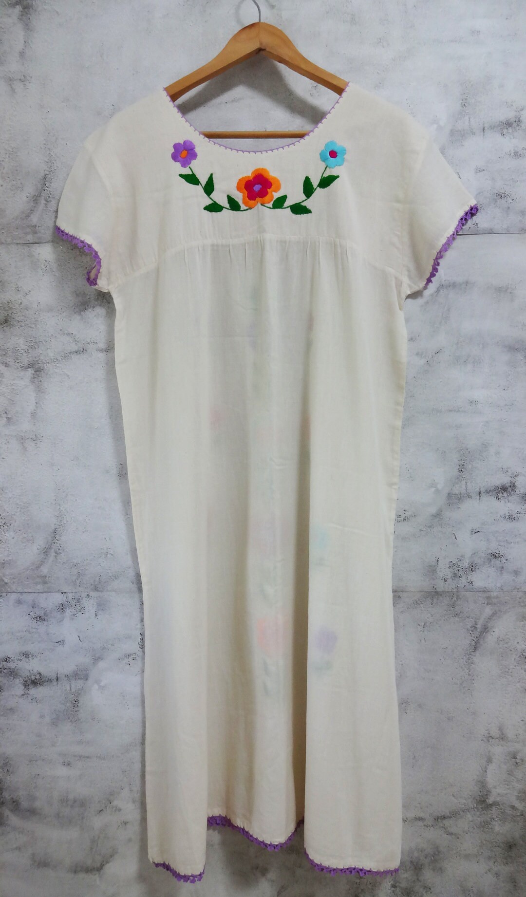 Women's Hand Embroidered Cotton Dress Floral Embroidered - Etsy