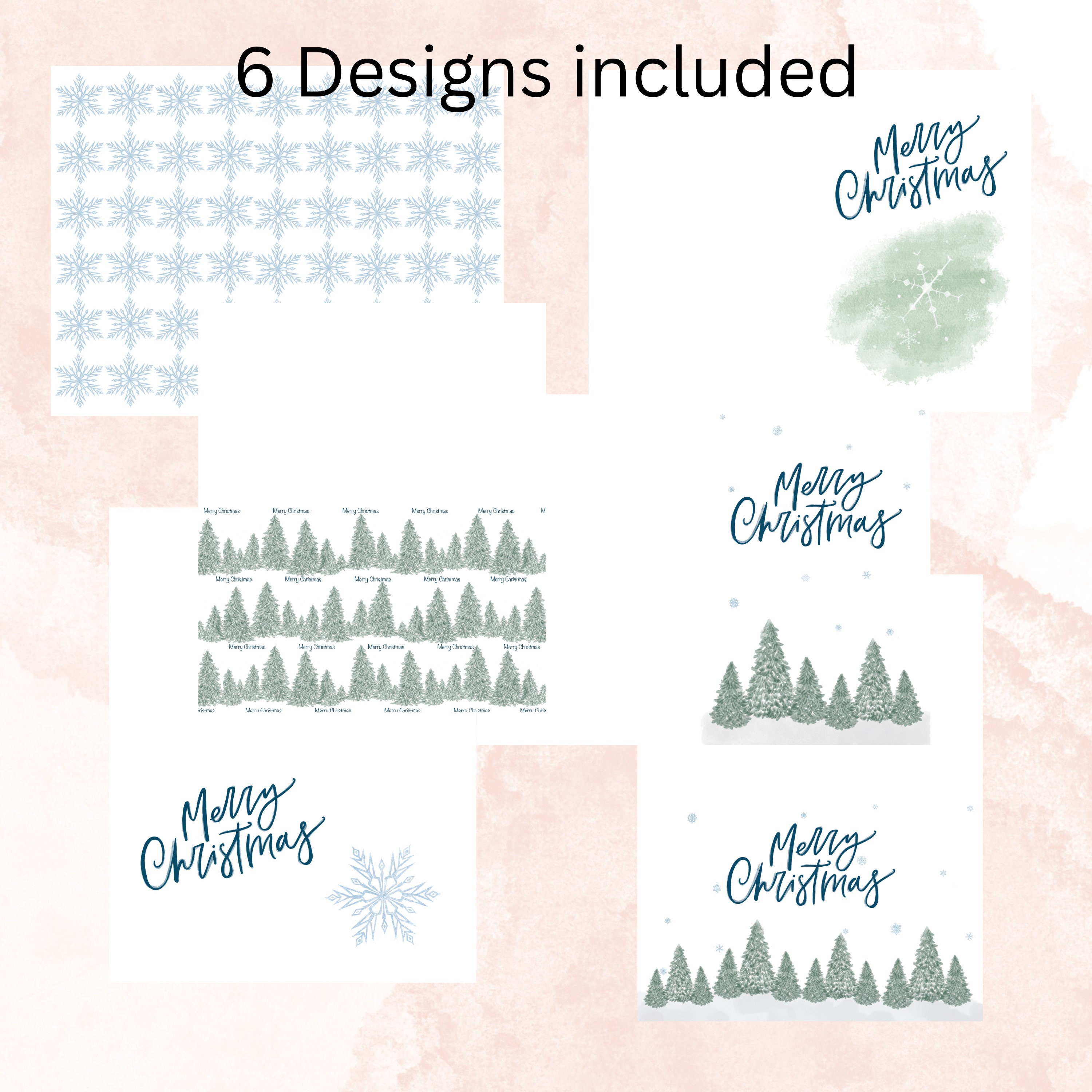 Printable Christmas Cards, Digital Print Christmas Cards - Etsy