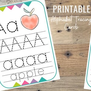 Printable Alphabet Tracing Cards, Instant Download - Etsy