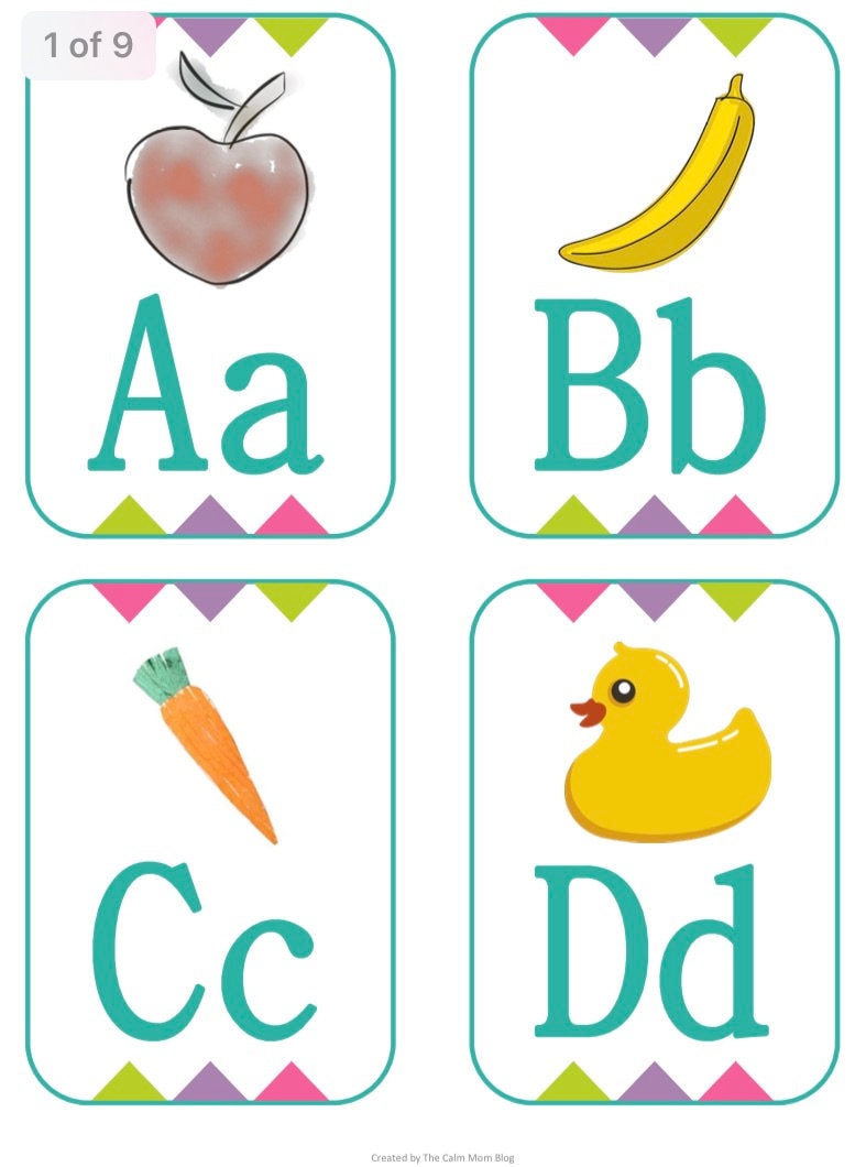 Printable Alphabet Cards, Instant Download - Etsy