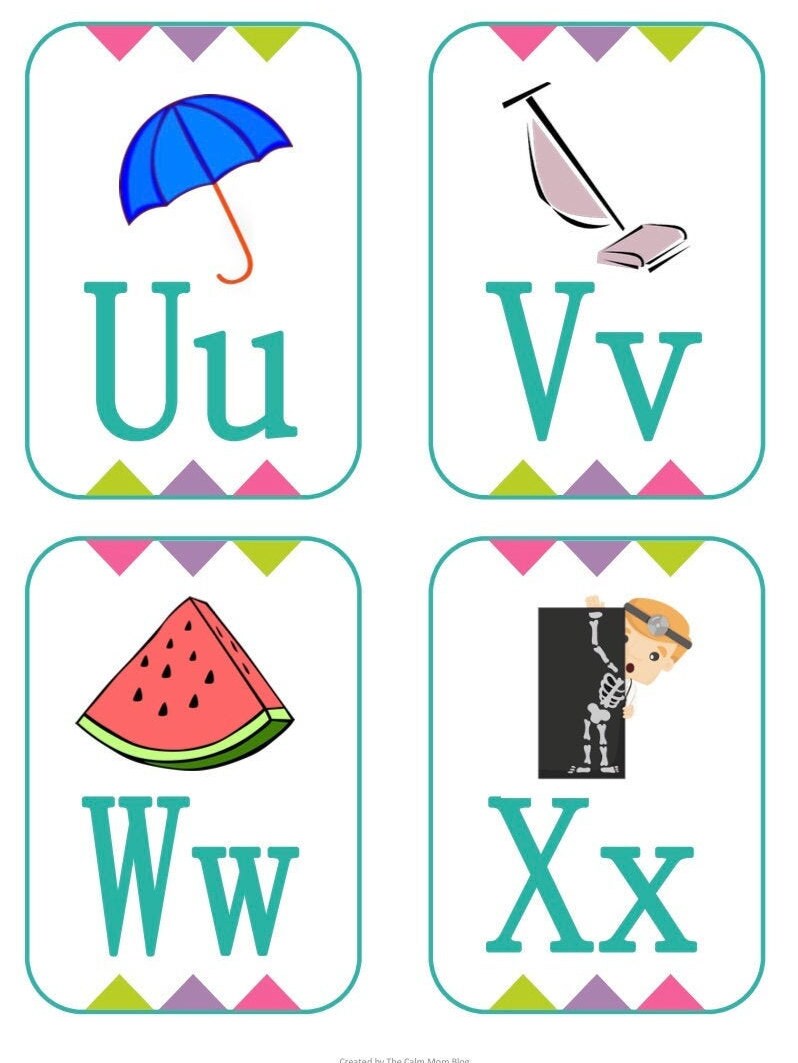 Printable Alphabet Cards, Instant Download - Etsy