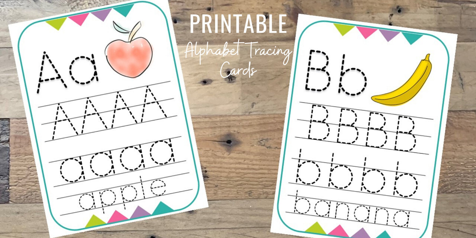 Printable Alphabet Tracing Cards, Instant Download - Etsy