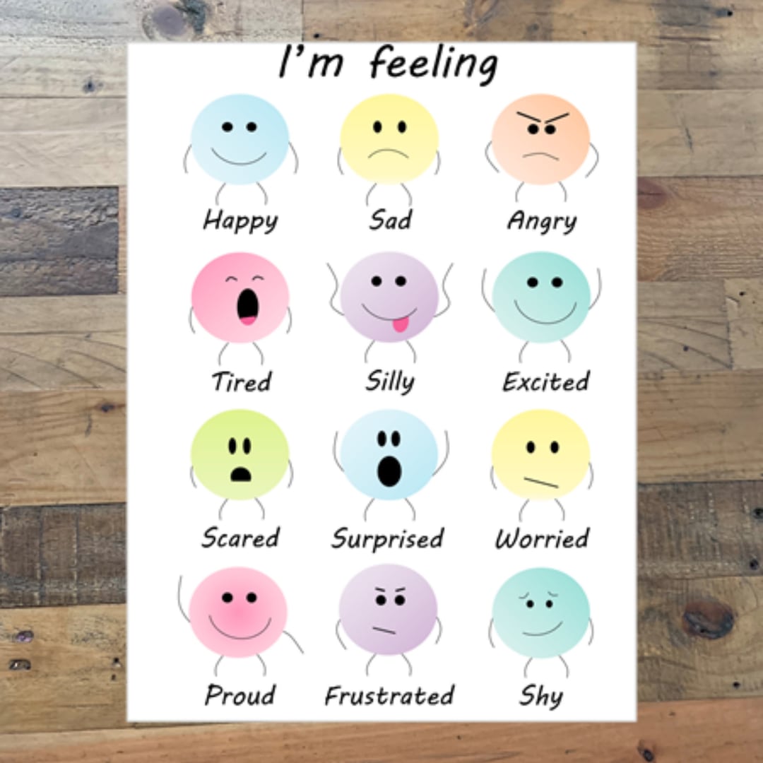 I'm Feeling Instant Download, Toddler/preschool Feelings Printable ...