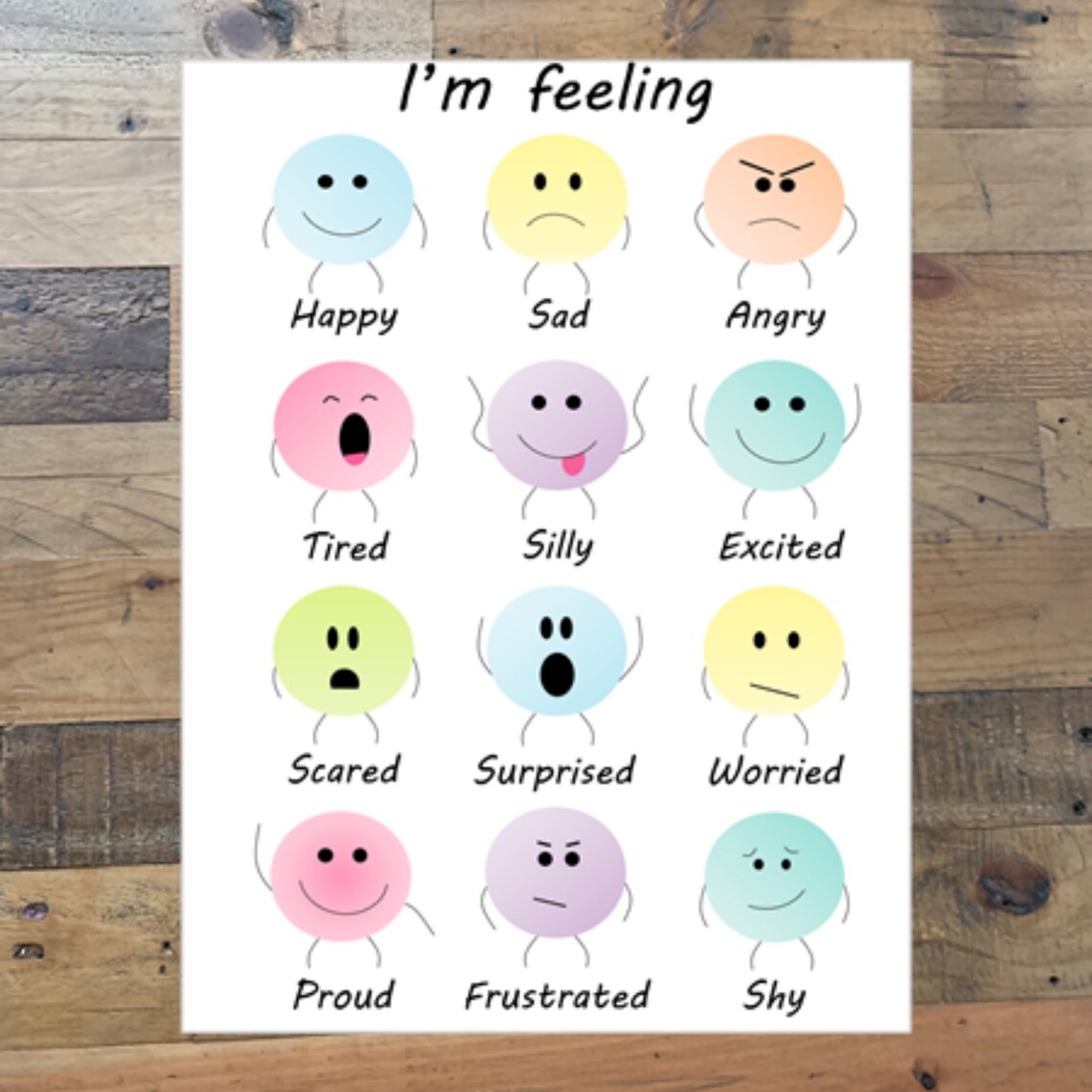 I'm Feeling Instant Download, Toddler/preschool Feelings Printable ...