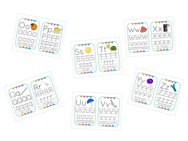 Printable Alphabet Tracing Cards, Instant Download - Etsy