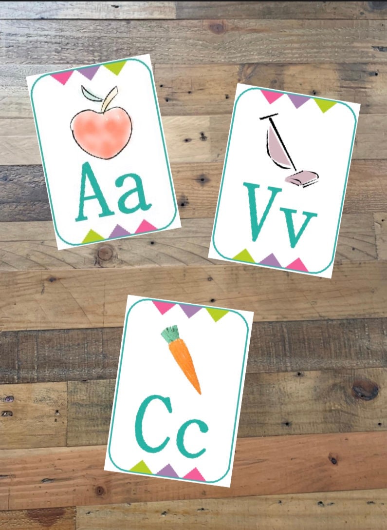 Printable Alphabet Cards, Instant Download - Etsy