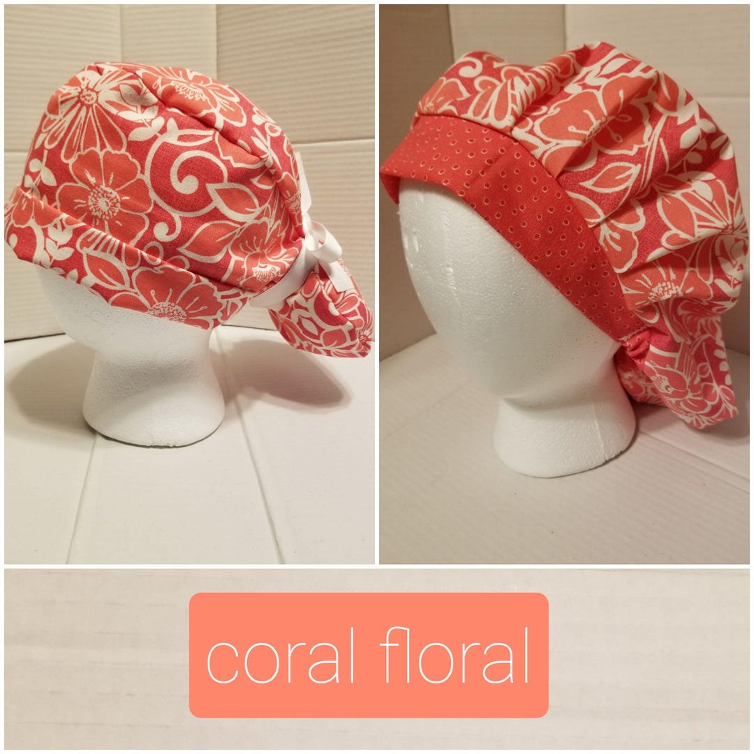 Coral Floral Hats - Etsy