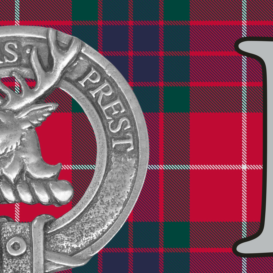 Fraser Tartan & Clan Badge Imprinted Heavy Duty Aluminum Frame Dining ...