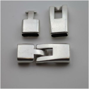 Antique Silver Snap Lock Clasps Set of 5, Interlocking Clasps for ...