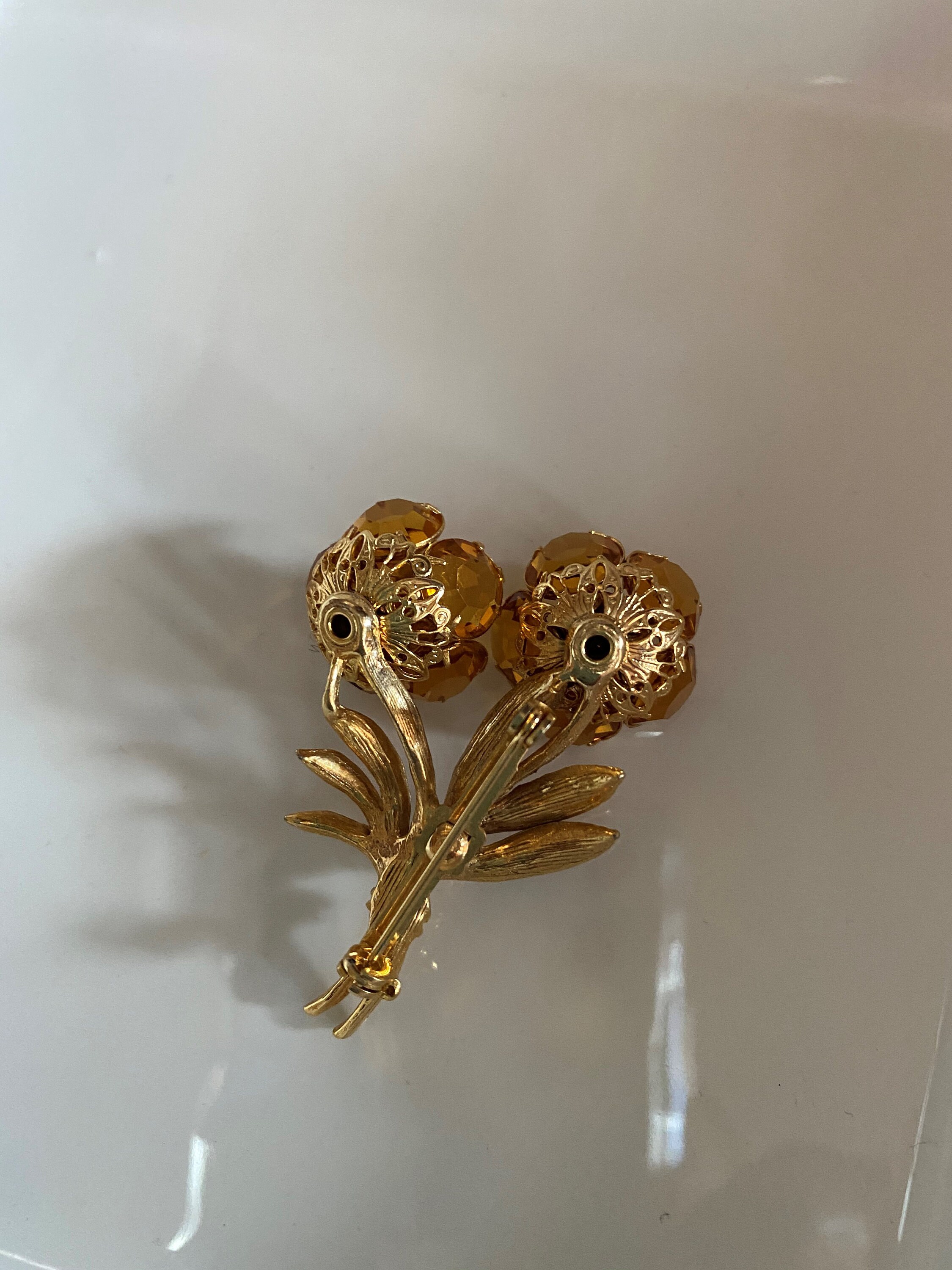 Gold Flower Pin - Etsy