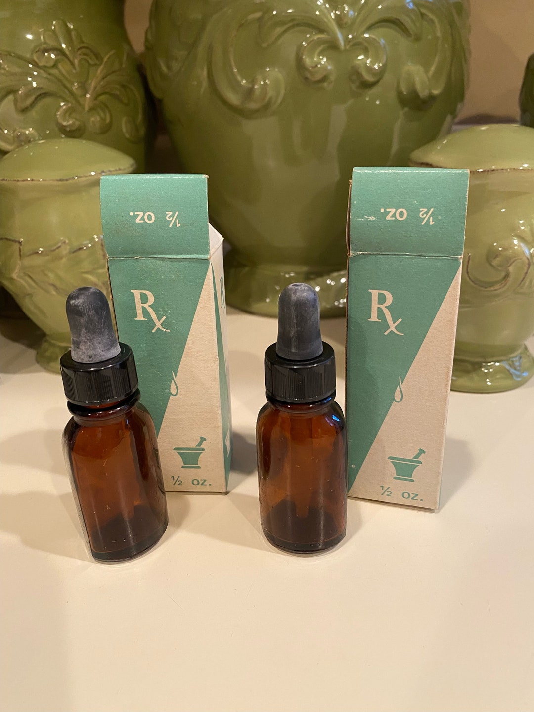 Vintage Medicine RX Medicine Bottles Set of 2 - Etsy