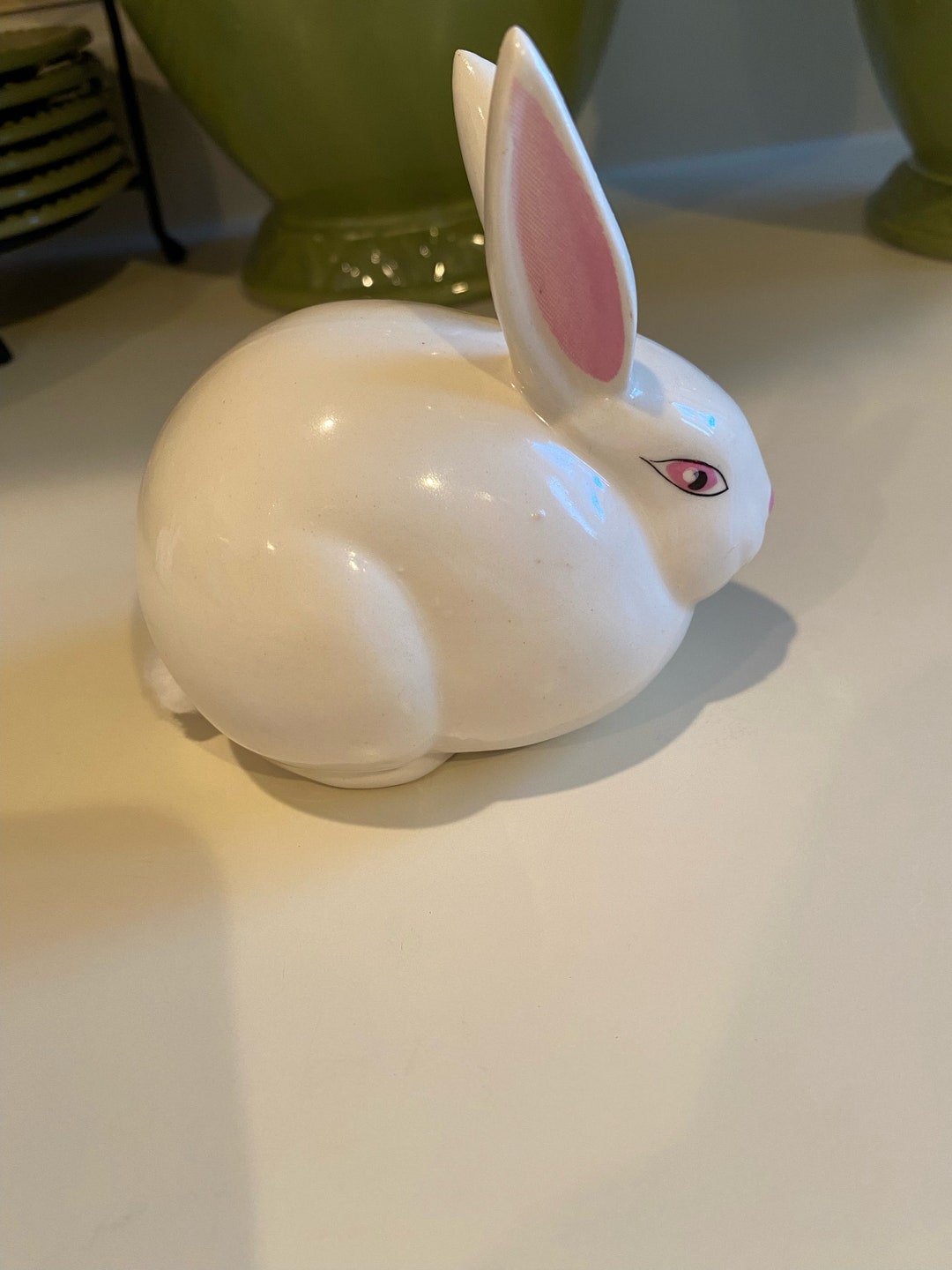 Bunny Rabbit Vintage Ceramic Figurine Easter Décor - Etsy