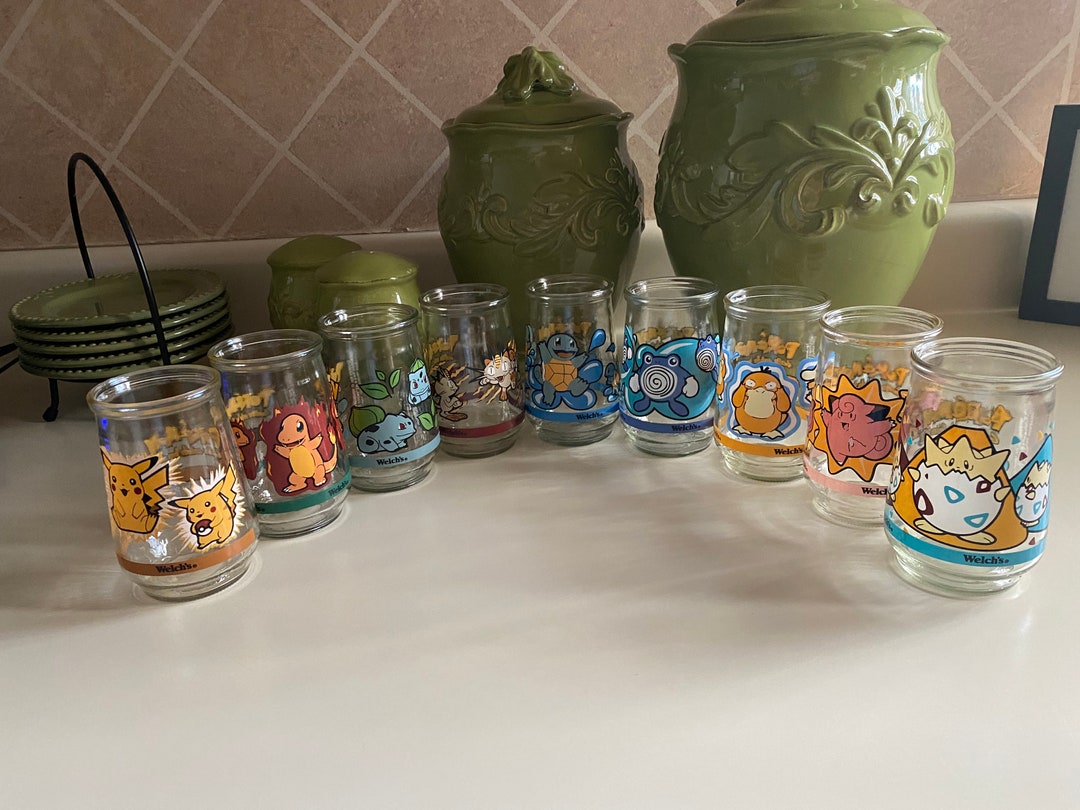 Welch's Vintage Pokemon Glasses Set of 9 - Etsy