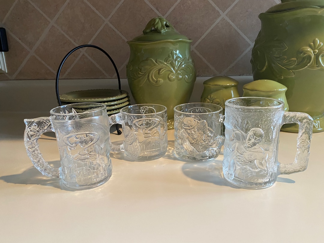 Batman Forever Vintage Mcdonalds Glass Mugs 1995 - Set of 4 - Etsy