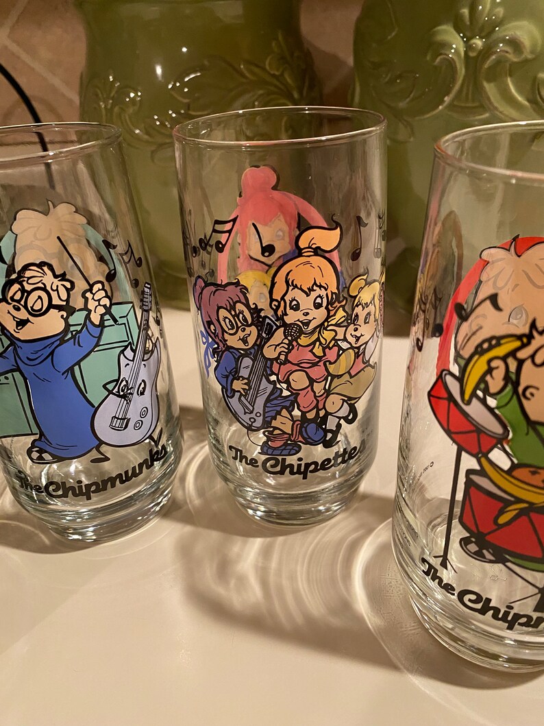 Alvin and the Chipmunks Characters Vintage Glasses - Set of 4 - Etsy