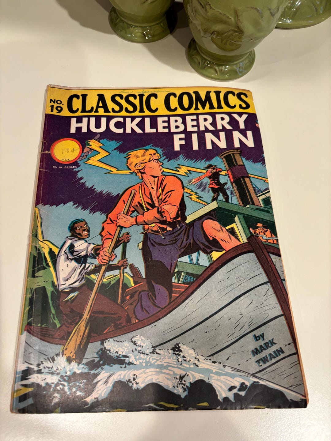 Classic Comics Illustrated Huck Finn Vintage Comic - #19 - Etsy